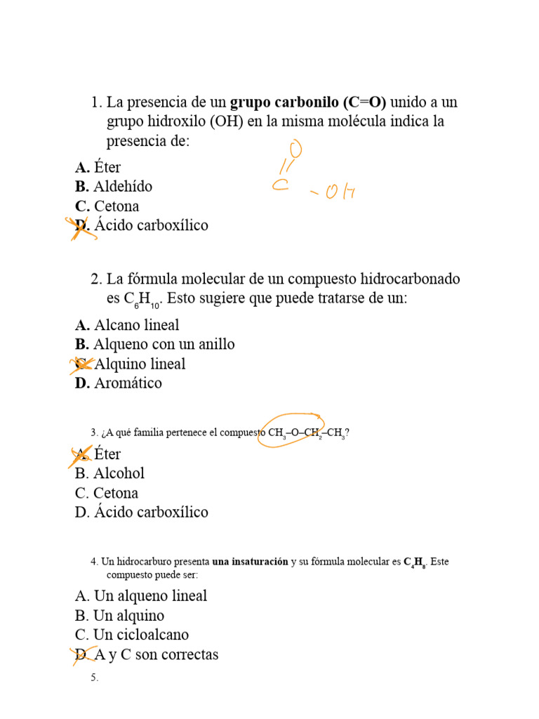 Simulacro Pruebas Saber. 2 | PDF | Cetona | Compuestos orgánicos