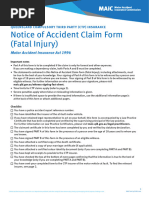 RAF 1 Third Party Claim Form | PDF | Hospital | Employment