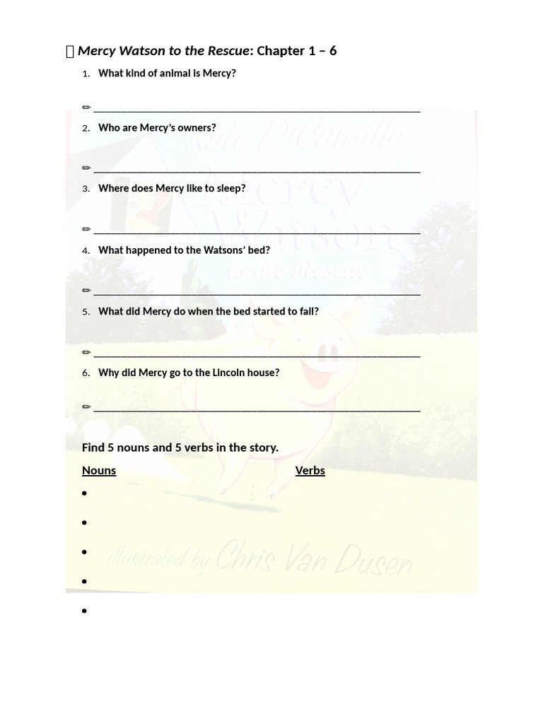 ? Mercy Watson To The Rescue Yr1 | PDF