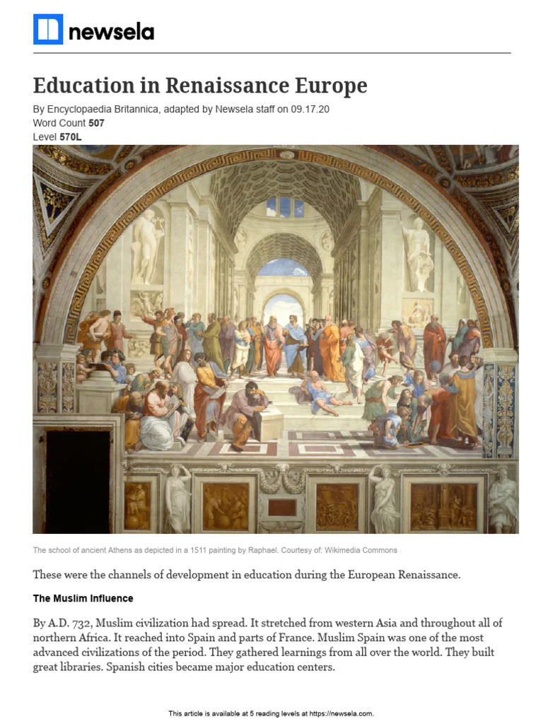Renaissance Education and Humanism | PDF | Humanism | Renaissance