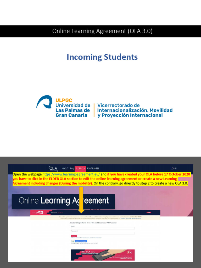 Guía para Alumnos INCOMING OLA 3.0 - Red 2 | PDF | World Wide Web ...