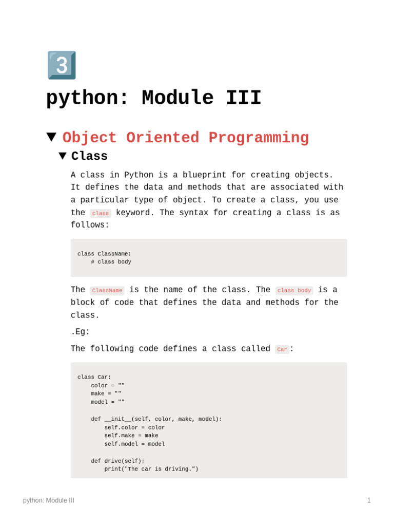 Python Module III | PDF | Regular Expression | Class (Computer Programming)
