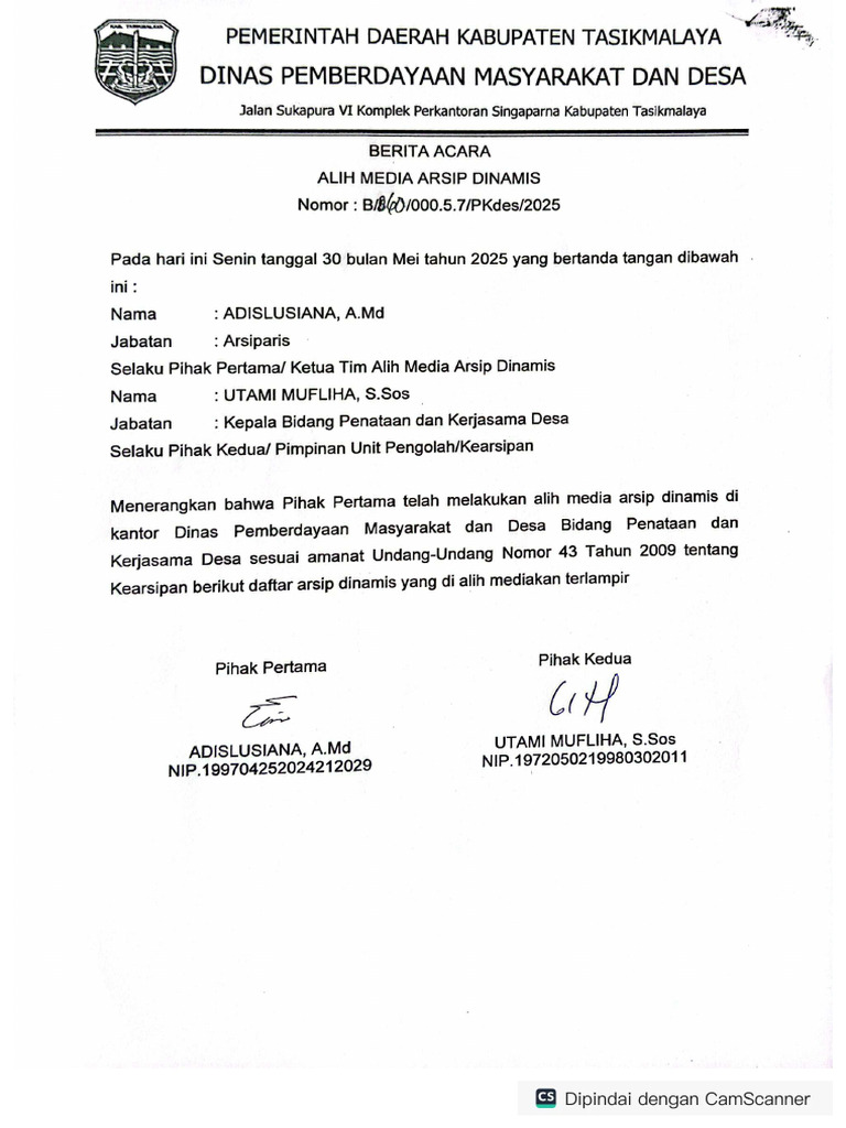 Alih Media Arsip Dinamis | PDF