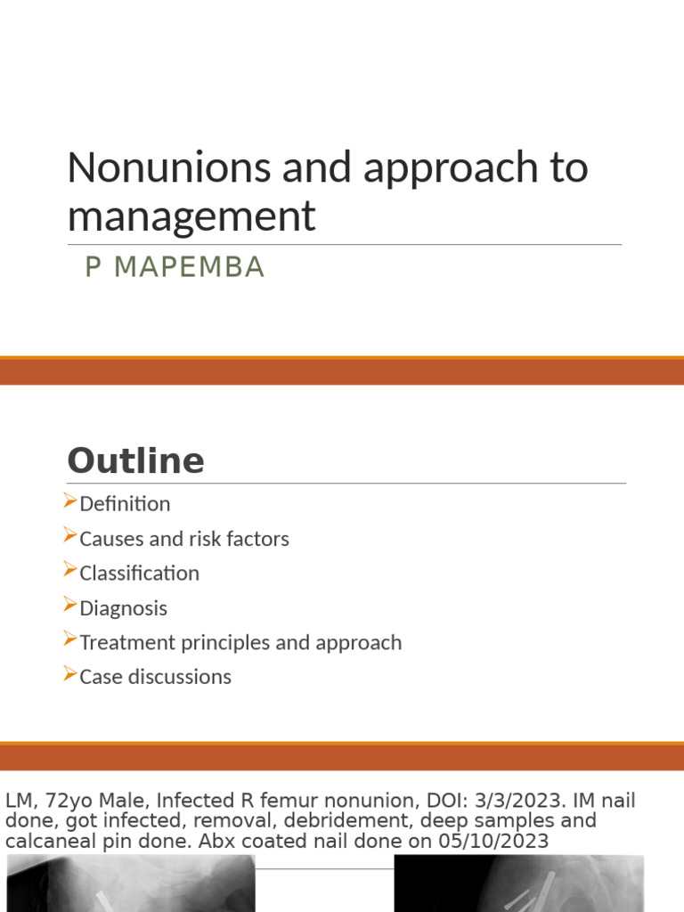 Nonunion Fractures and Approach To Management | PDF | Medical ...