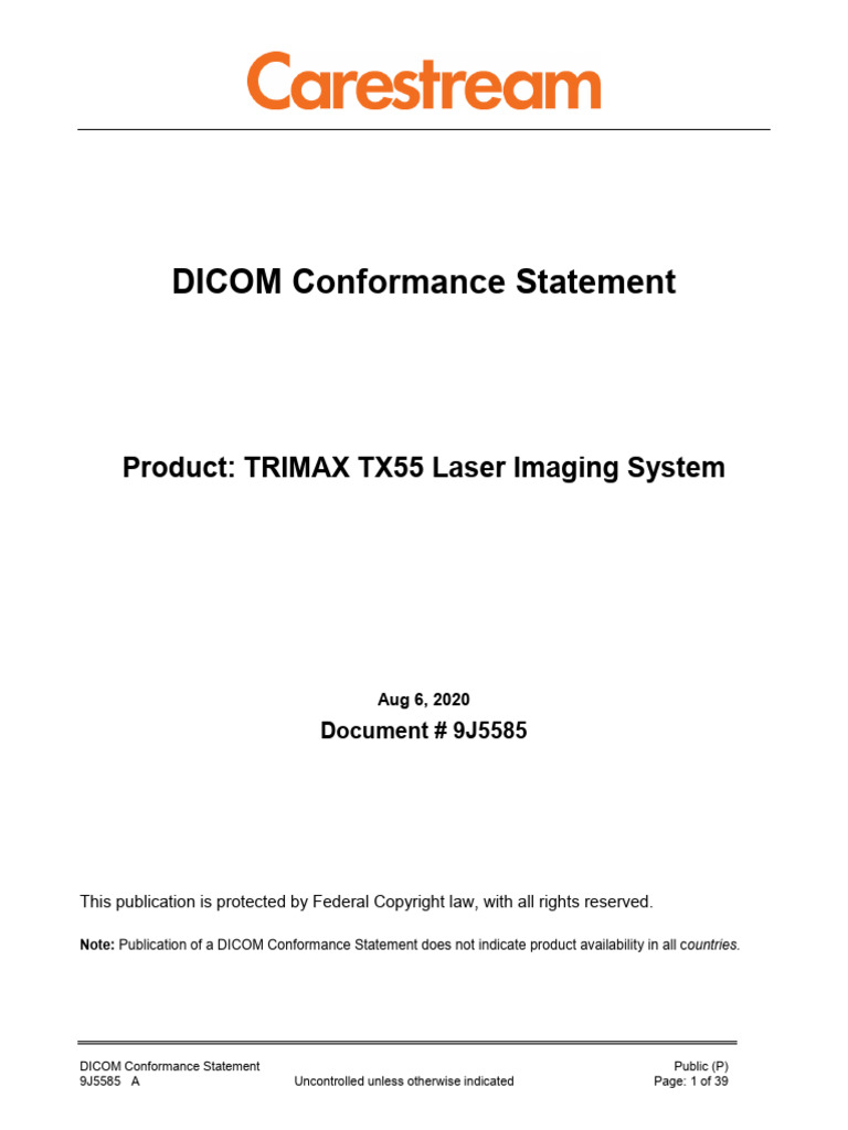 RazibDICOM Conformance Statement For TX55 | PDF | Computer Science ...