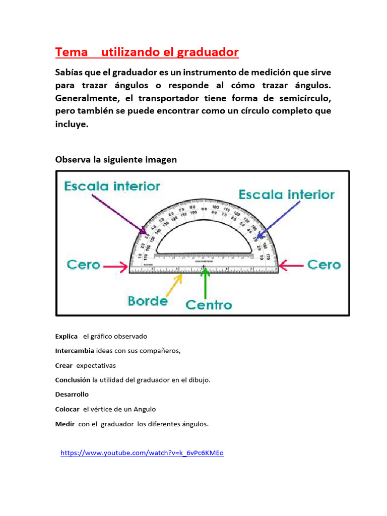 Uso y utilidad del graduador en dibujo | PDF