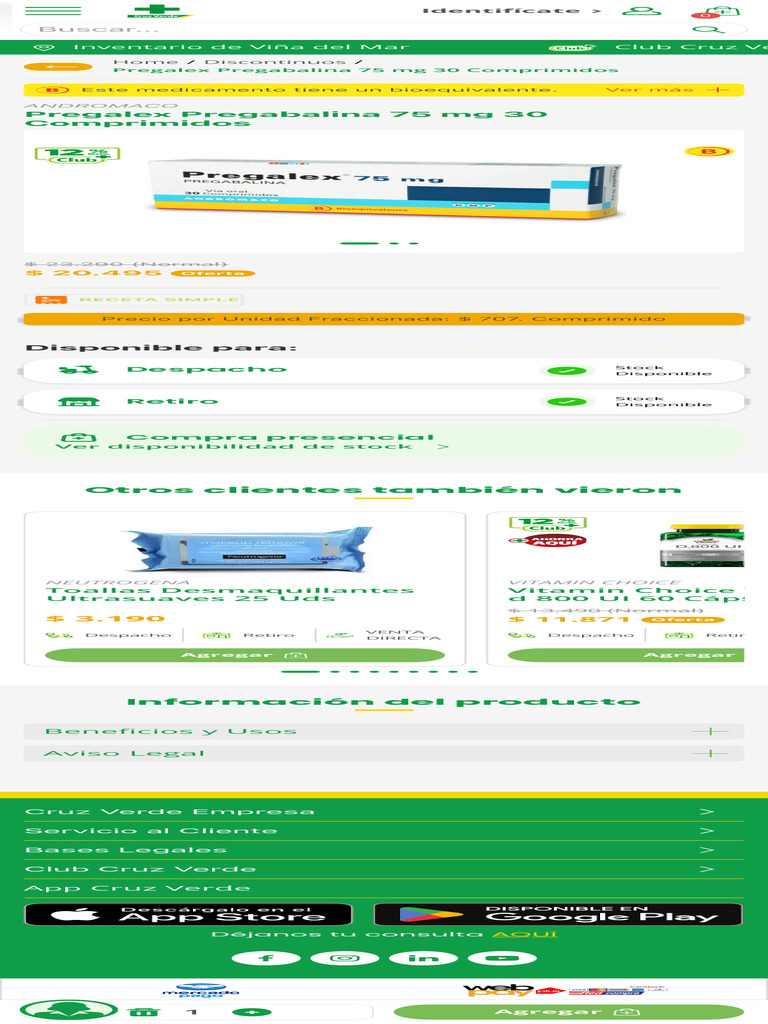 Pregalex Pregabalina 75 Mg 30 Comprimidos Farmacias Cruz Verde | PDF