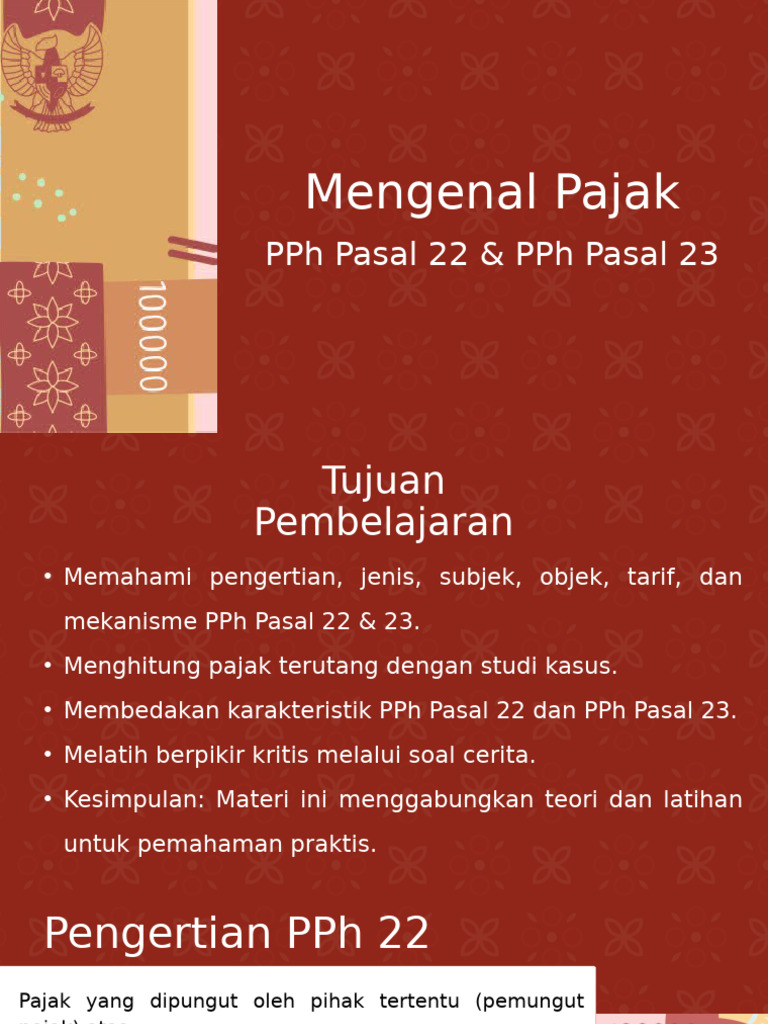 Pahami PPh Pasal 22 dan 23 | PDF