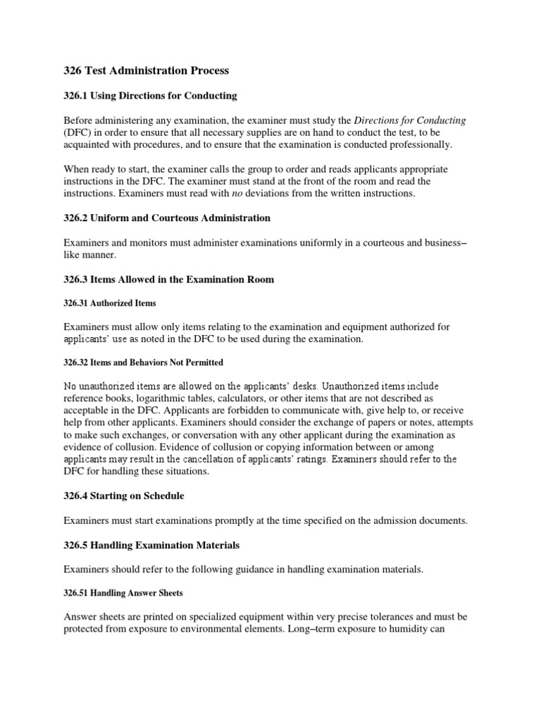 326 Test Administration Process | PDF | Image Scanner | Test (Assessment)