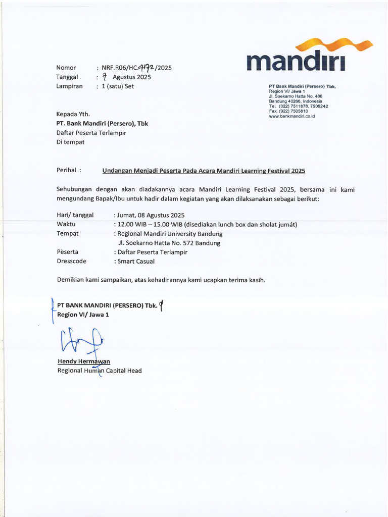 Undangan Menjadi Peserta PAda Acara Mandiri Learni - 250811 - 102310 | PDF