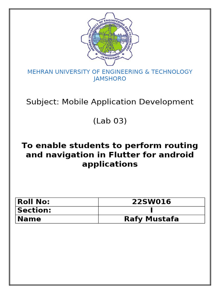 22SW016 (Sec - 1) - MAD Lab 03 | PDF | User (Computing) | Software