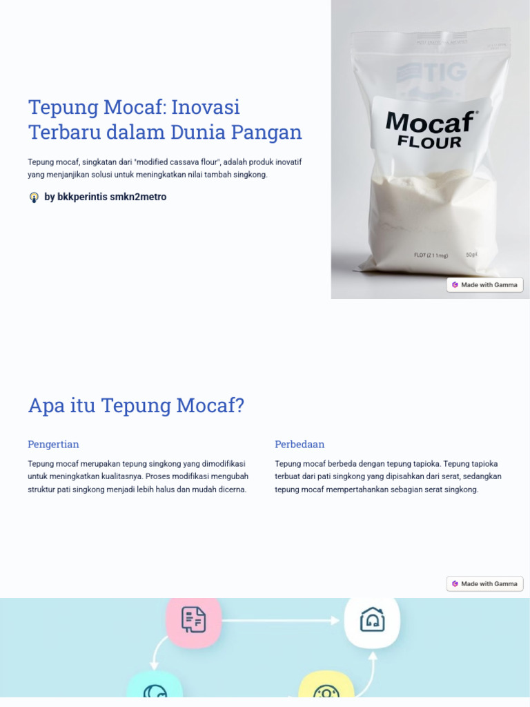 Tepung Mocaf: Solusi Pangan Sehat | PDF