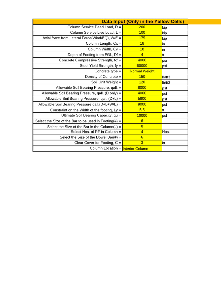 Structural Design of Rectangular Isolated Footing (Concentric Load) (Rocky) | PDF | Column | Bending