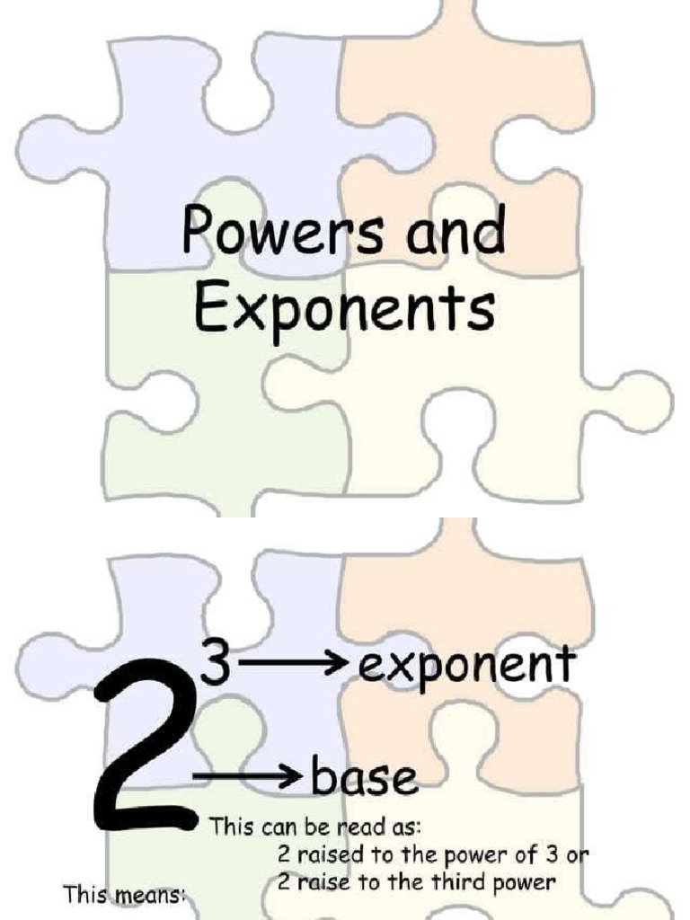Powers and Exponents | PDF