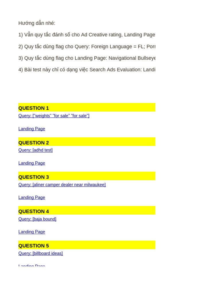 September Quality Quiz - Master Sheet | PDF