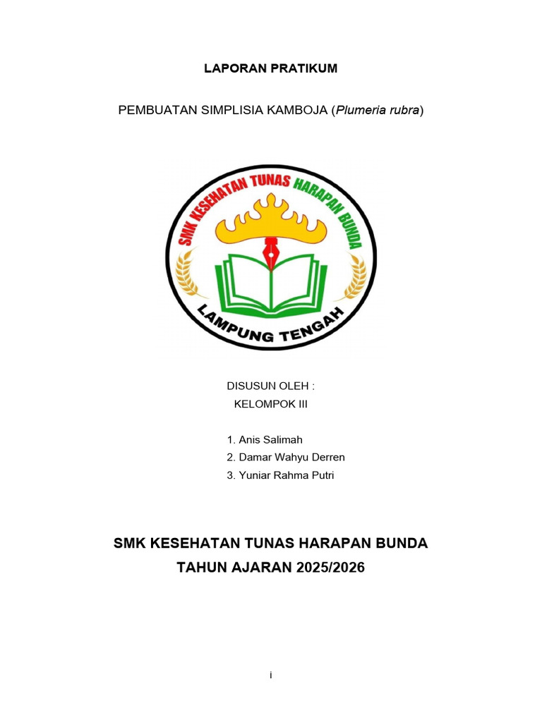 Pembuatan Simplisia Bunga Kamboja | PDF