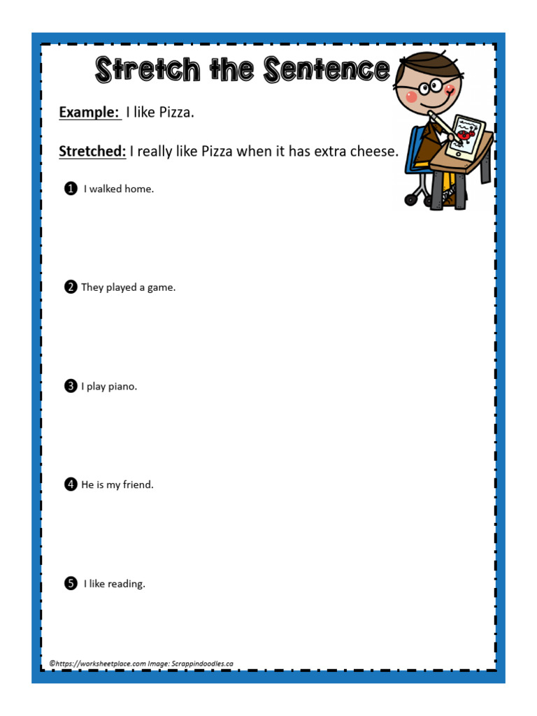 Stretching Sentences Worksheet | PDF