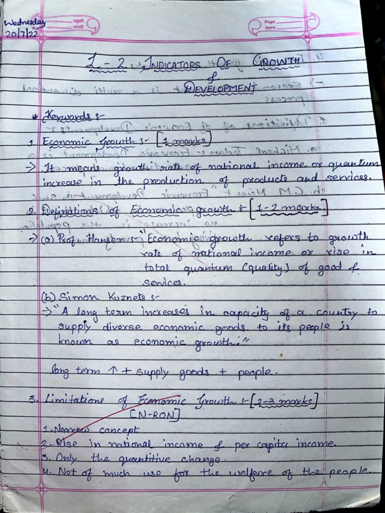 Ch-2 Economic Growth and Development | PDF