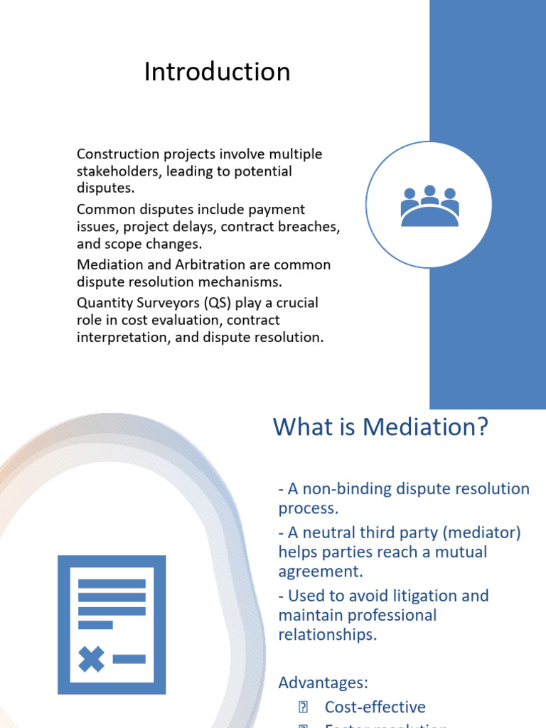 QS Dispute Resolution Part 2 | PDF | Mediation | Arbitration