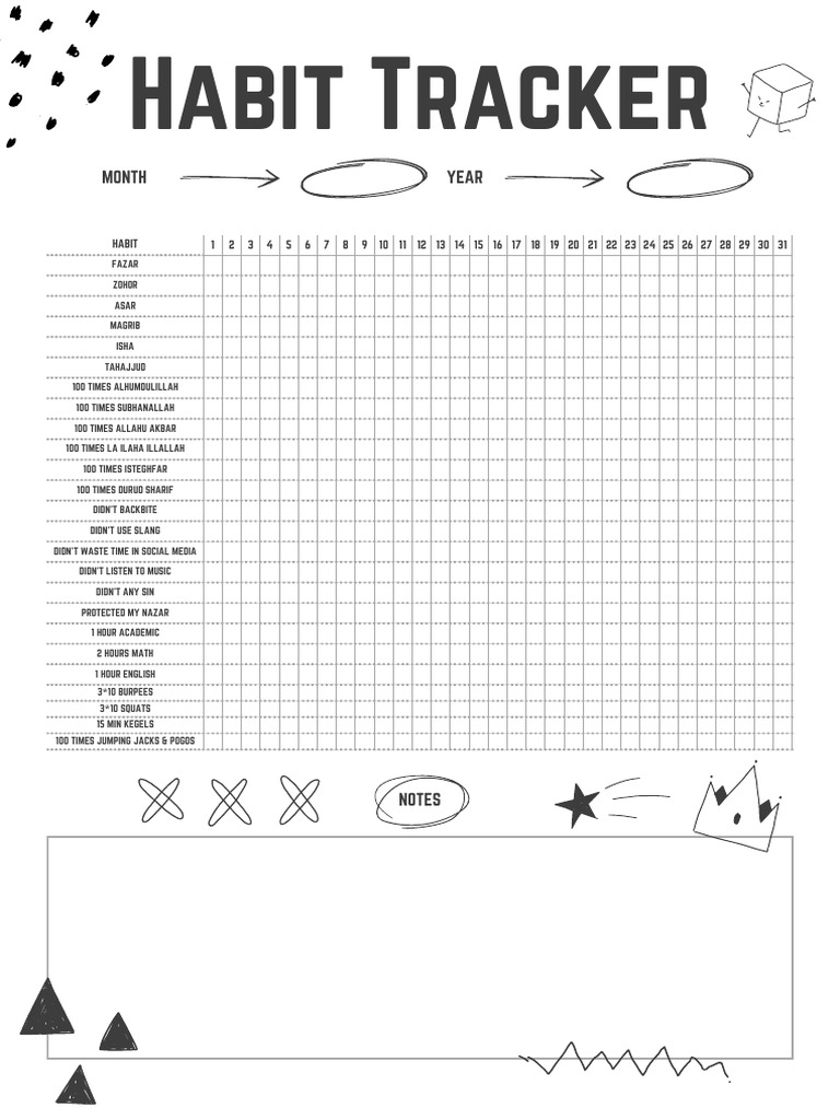 MY Habit Tracker Monthly Planner | PDF