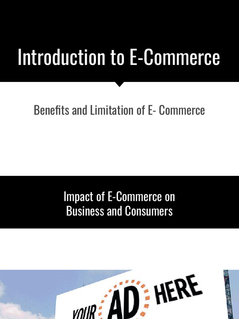 5 - Benefits and Limitation of E - Commerce | PDF