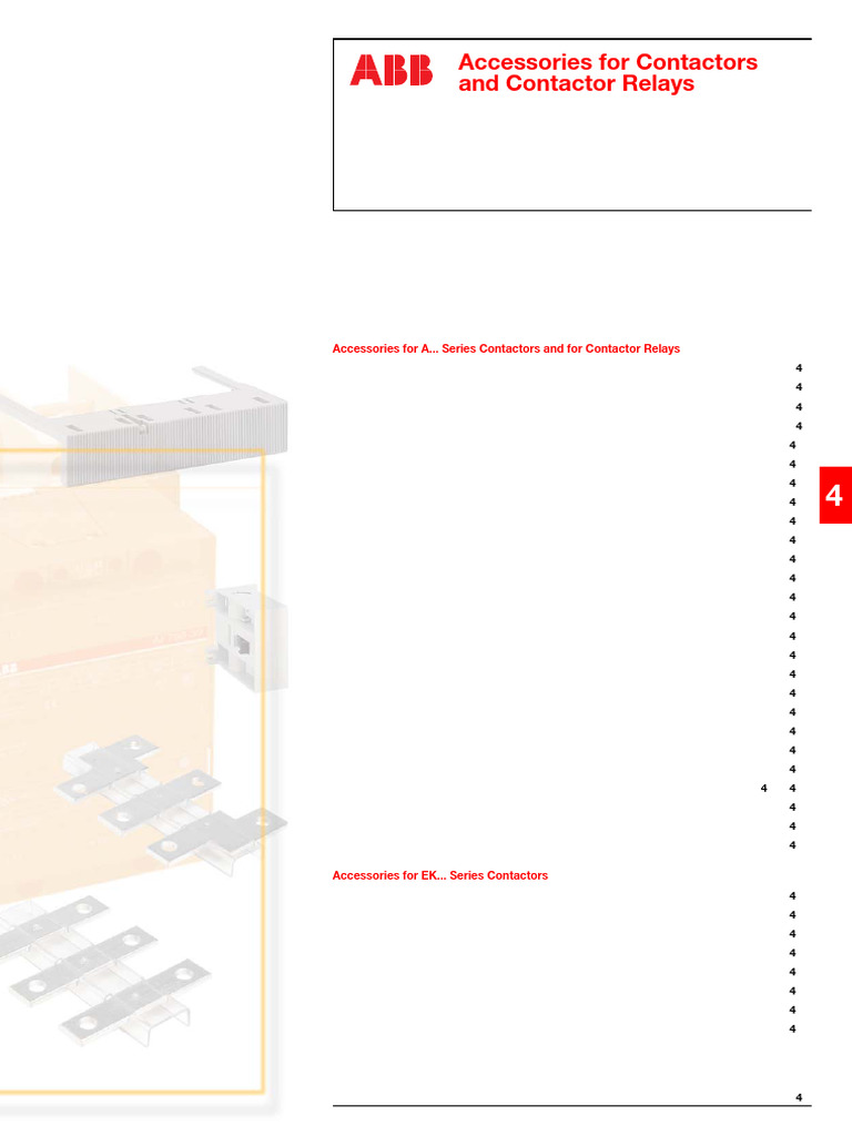 ABB Auxiliary Contact Blocks Overview | PDF | Fuse (Electrical ...