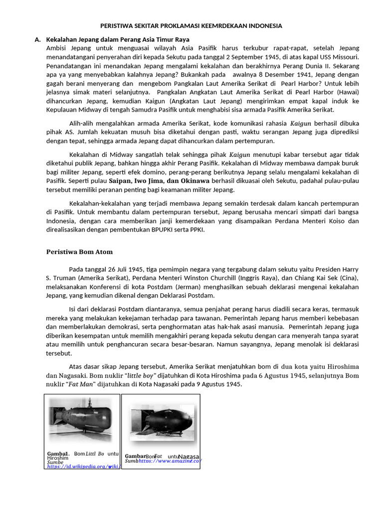 Proklamasi Kemerdekaan Indonesia: Latar Belakang | PDF