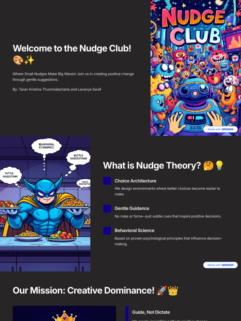 Welcome To The Nudge Club | PDF | Cognition | Applied Psychology