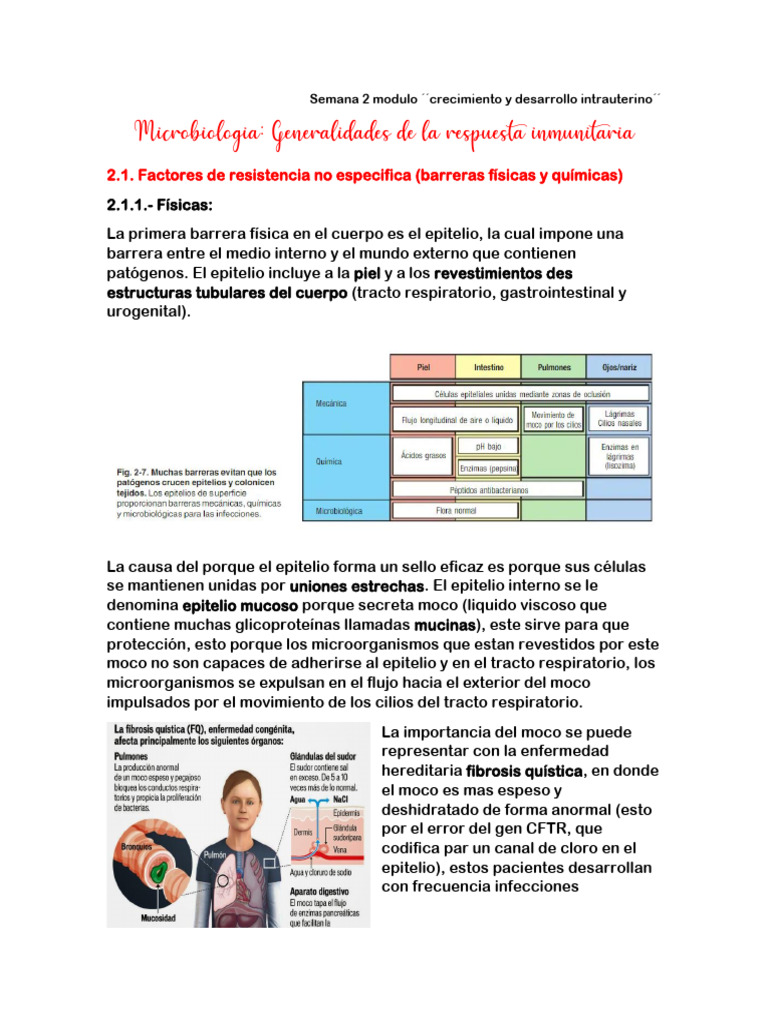 Microbiologia Semana 1 y 2 Modulo 2 | PDF | Sistema inmune | Inflamación