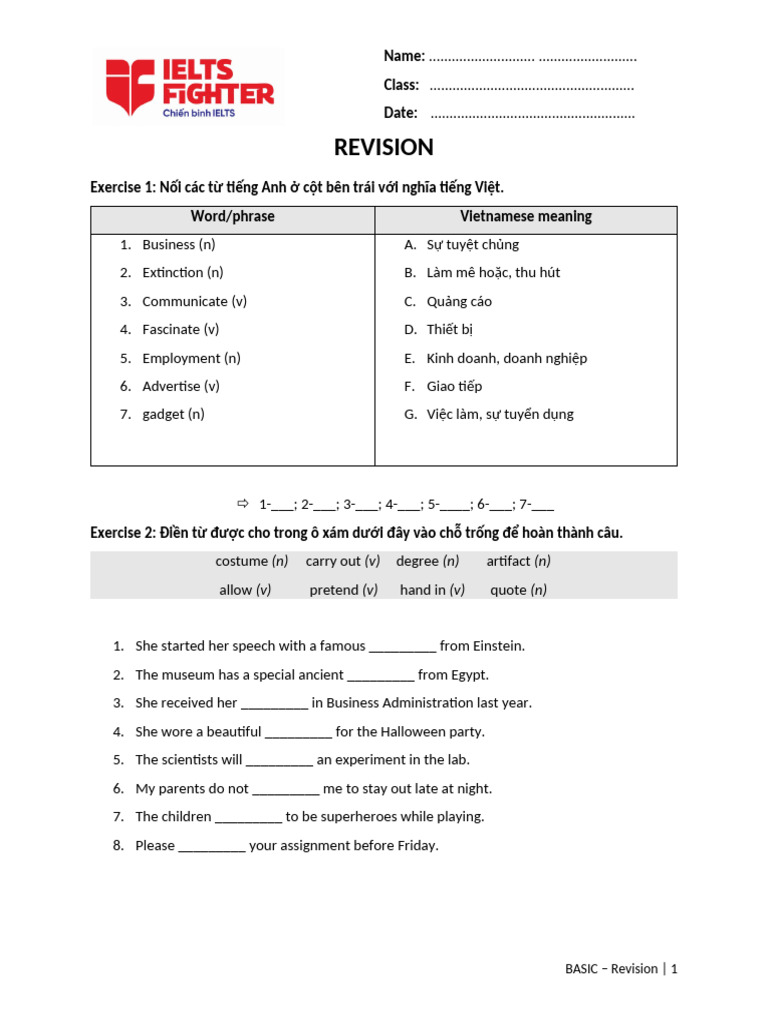 Basic - Revision | PDF