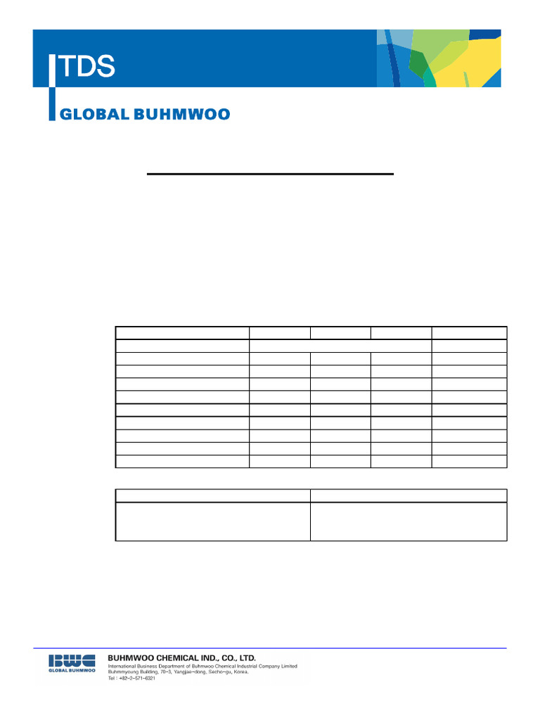 Tds Bw Hydro Bfe- Series (Bwi) | PDF | Materials | Chemical Substances