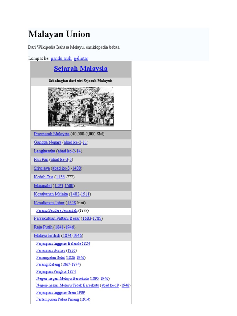 Malayan Union | PDF