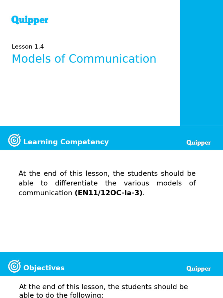Models of Communication | PDF | Communication | Psychological Concepts