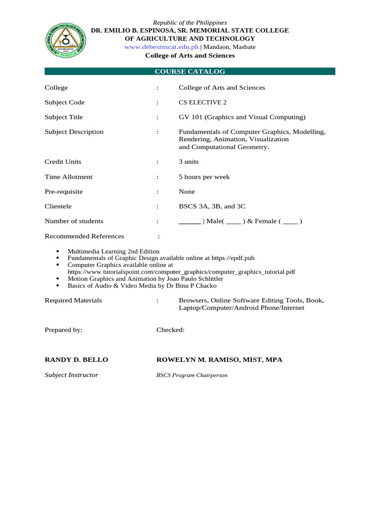 Course Catalog | PDF