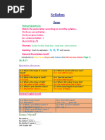 Playgroup Monthly & Final Exam Papers | PDF