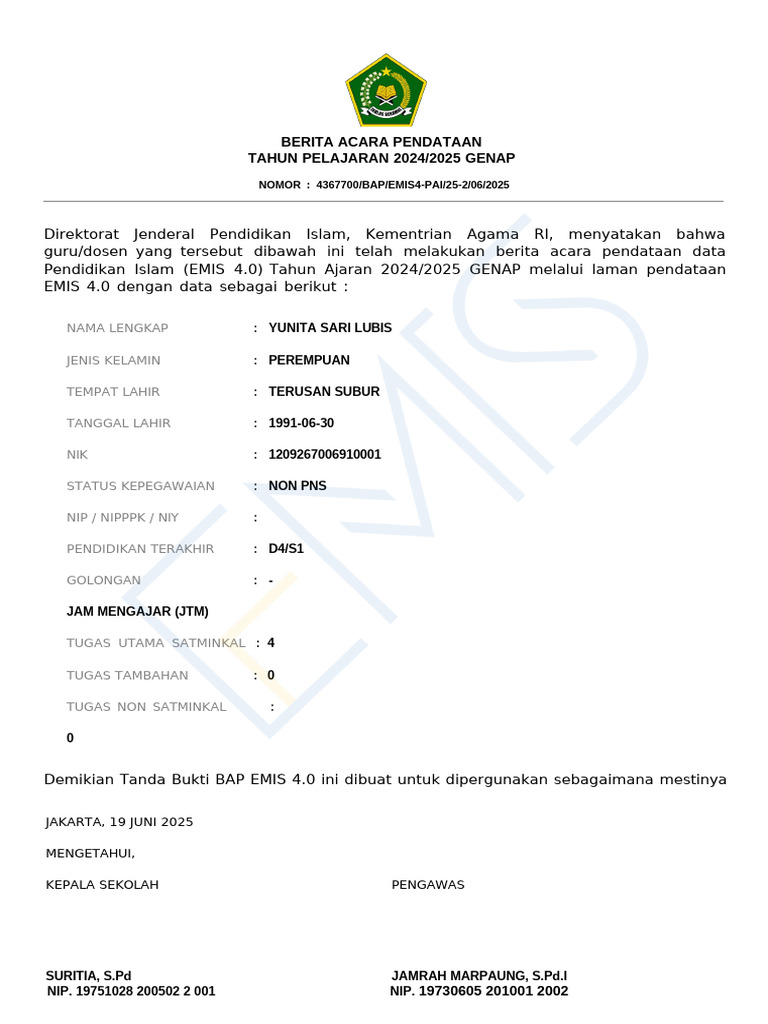 BAP 2024 2025 Genap | PDF