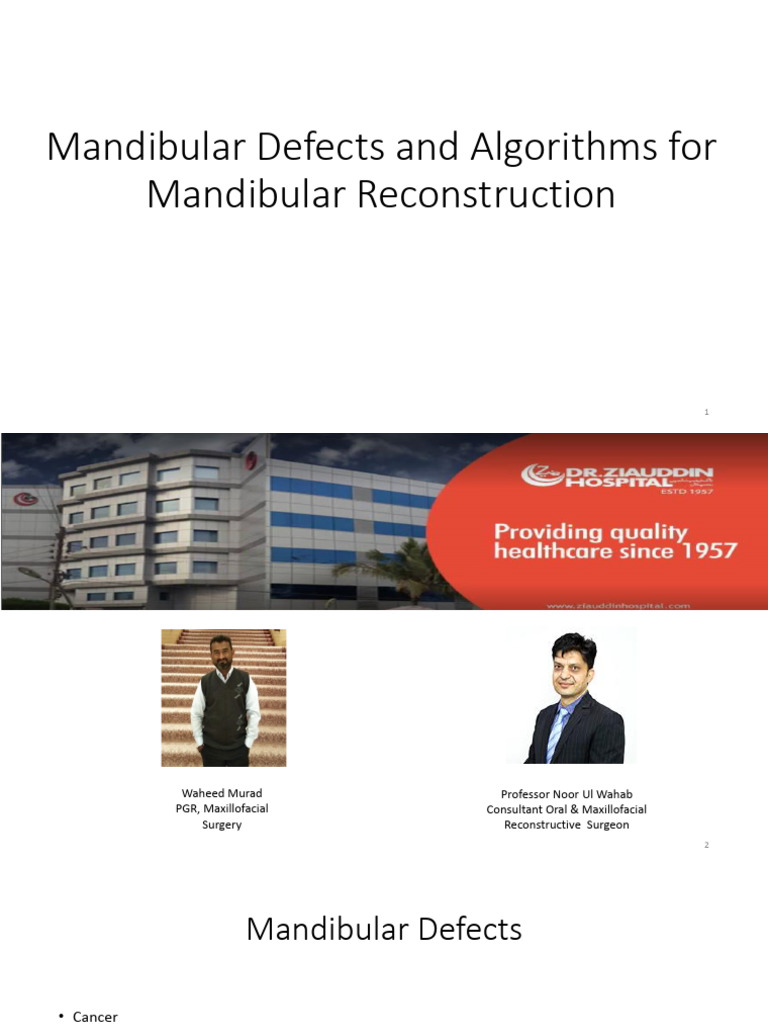 Classification of Mandibular Defects-Converted - 2 | PDF | Oral And ...
