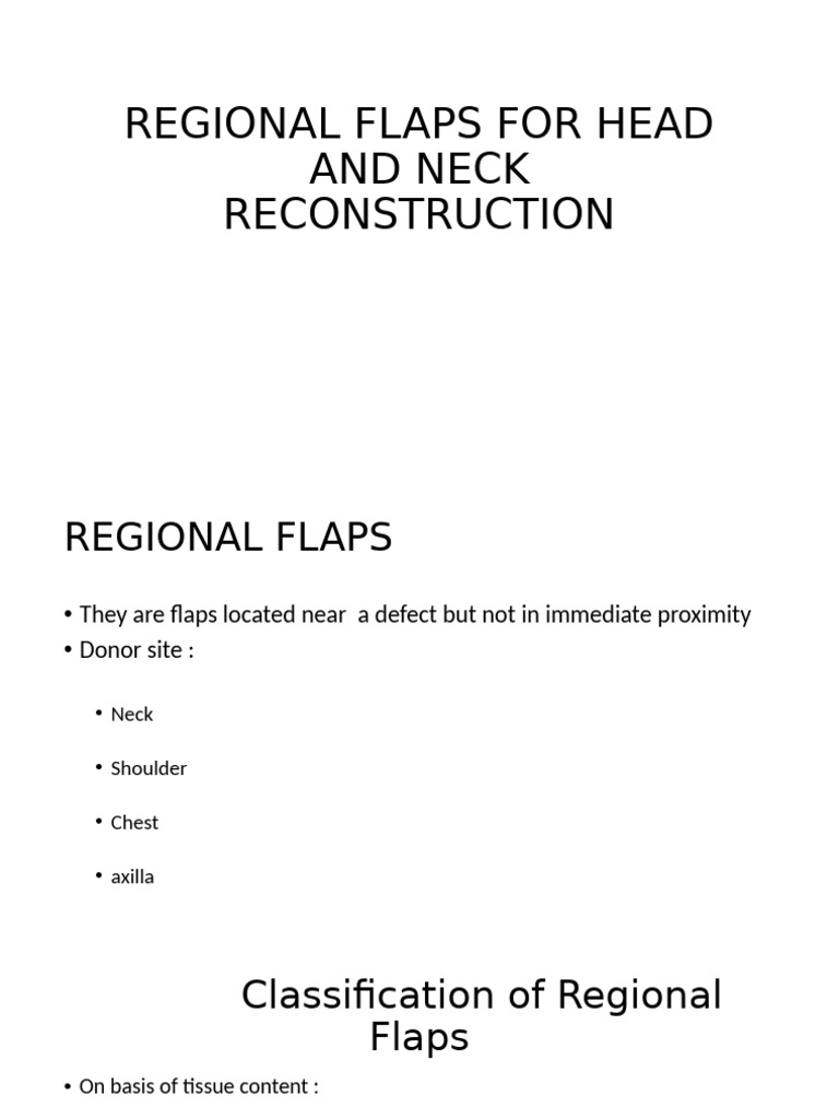 Regional Flaps For Head and Neck Reconstruct | PDF | Medical Procedures ...