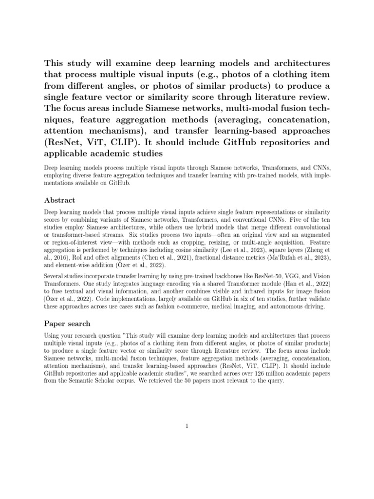 Elicit - Multi-Modal Deep Learning For Visual Similarity - Report | PDF ...