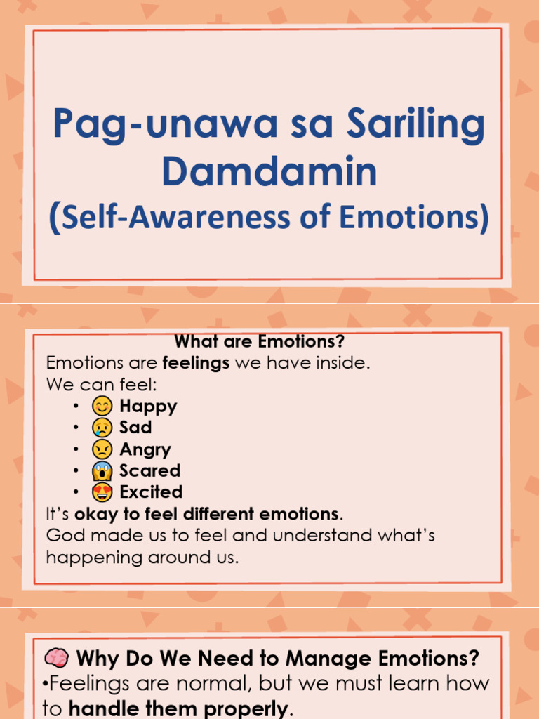 Pag Unawa Sa Sariling Damdamin | PDF