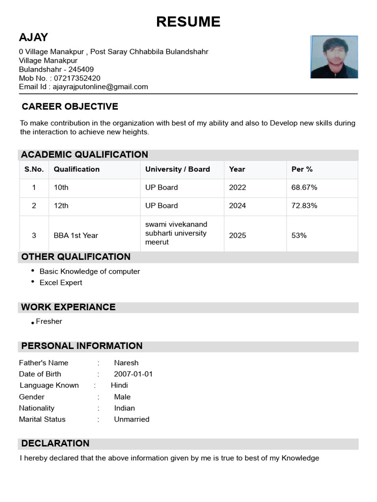 Ajay Resume | PDF