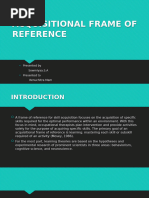 Acquisitional Frame of Reference | PDF | Reinforcement | Behavior