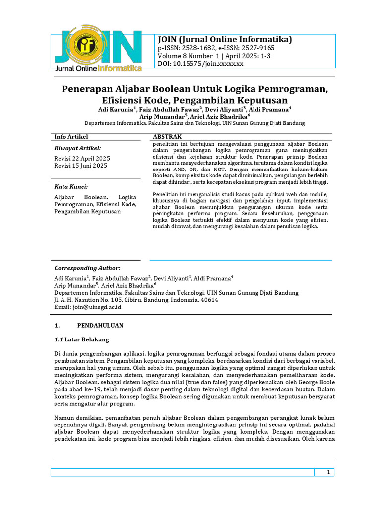 Penerapan Aljabar Boolean Terhadap Logika Pemrograman - 1237050108 ...