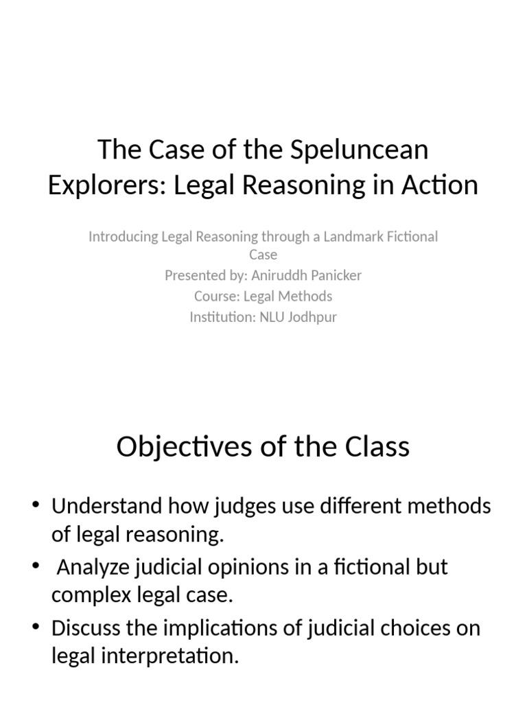 Legal Reasoning in Speluncean Case | PDF | Applied Philosophy | Justice