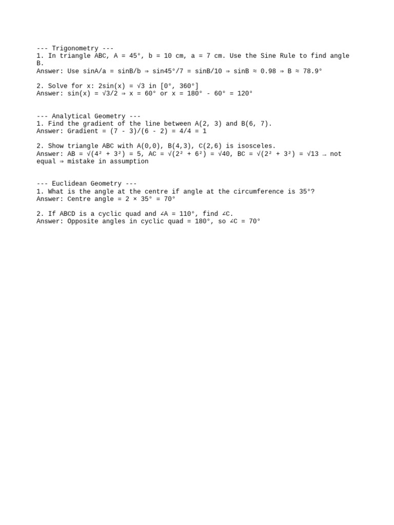 Mini Tests | PDF