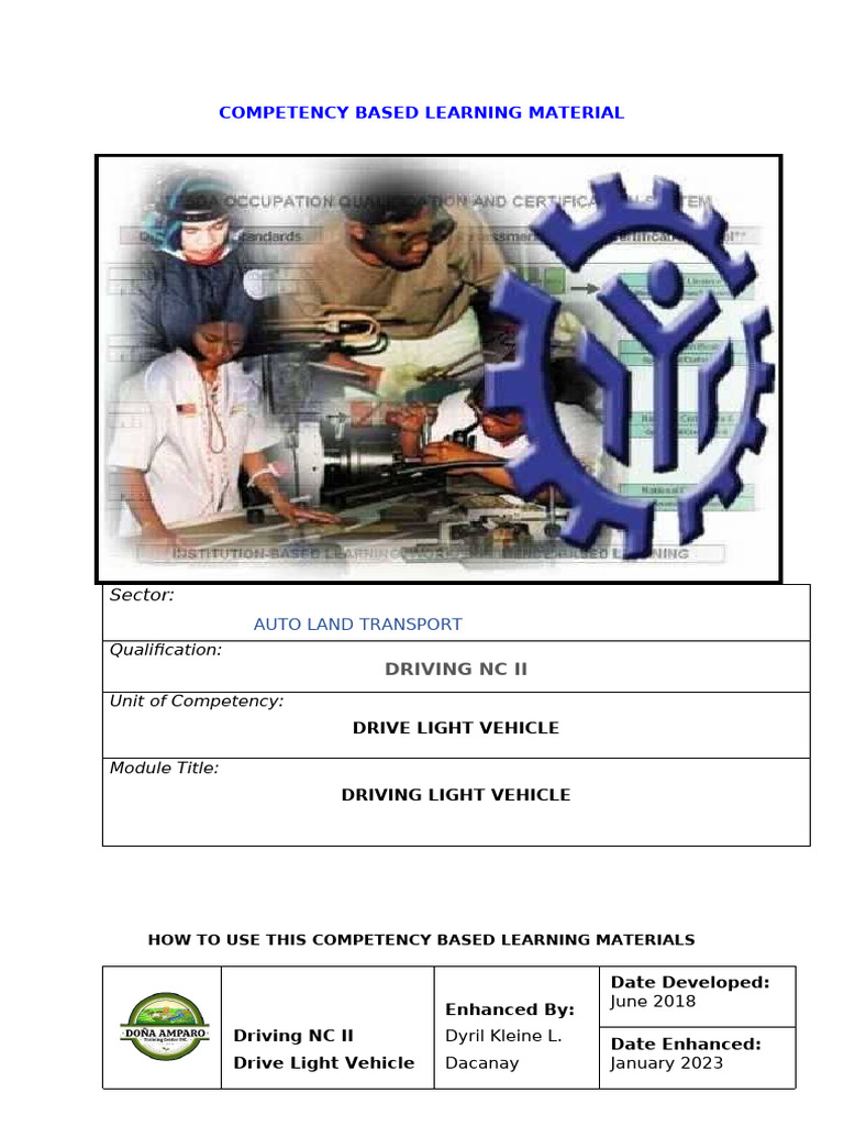 Driving Light Vehicle Training Module | PDF | Headlamp | Airbag