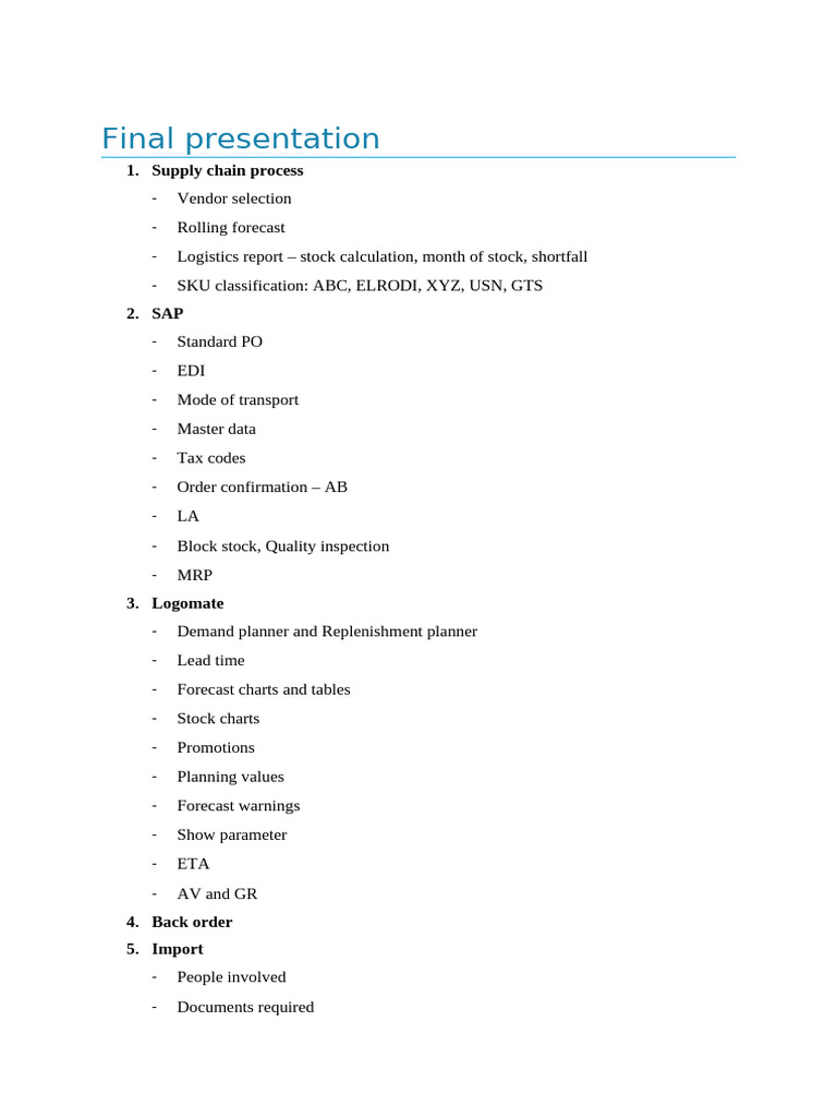 Hettich Internship | PDF