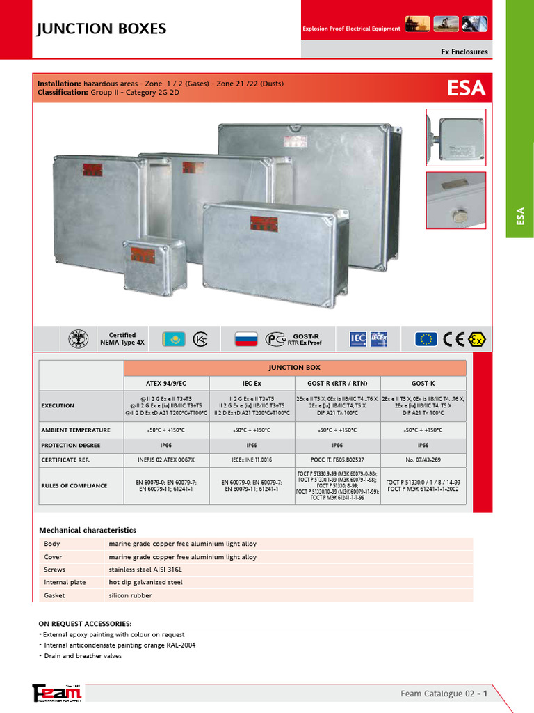 INERIS Certified Explosion Proof Enclosures | PDF | Materials | Metals