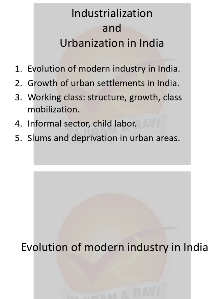 2 C III Industrialization Urbanization 1 | PDF | Slum | Employment