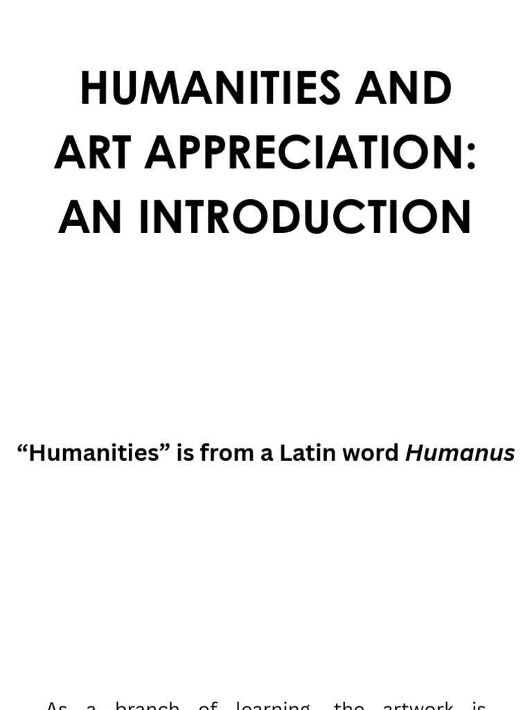 Humanities Art Appreciation An Introduction | PDF